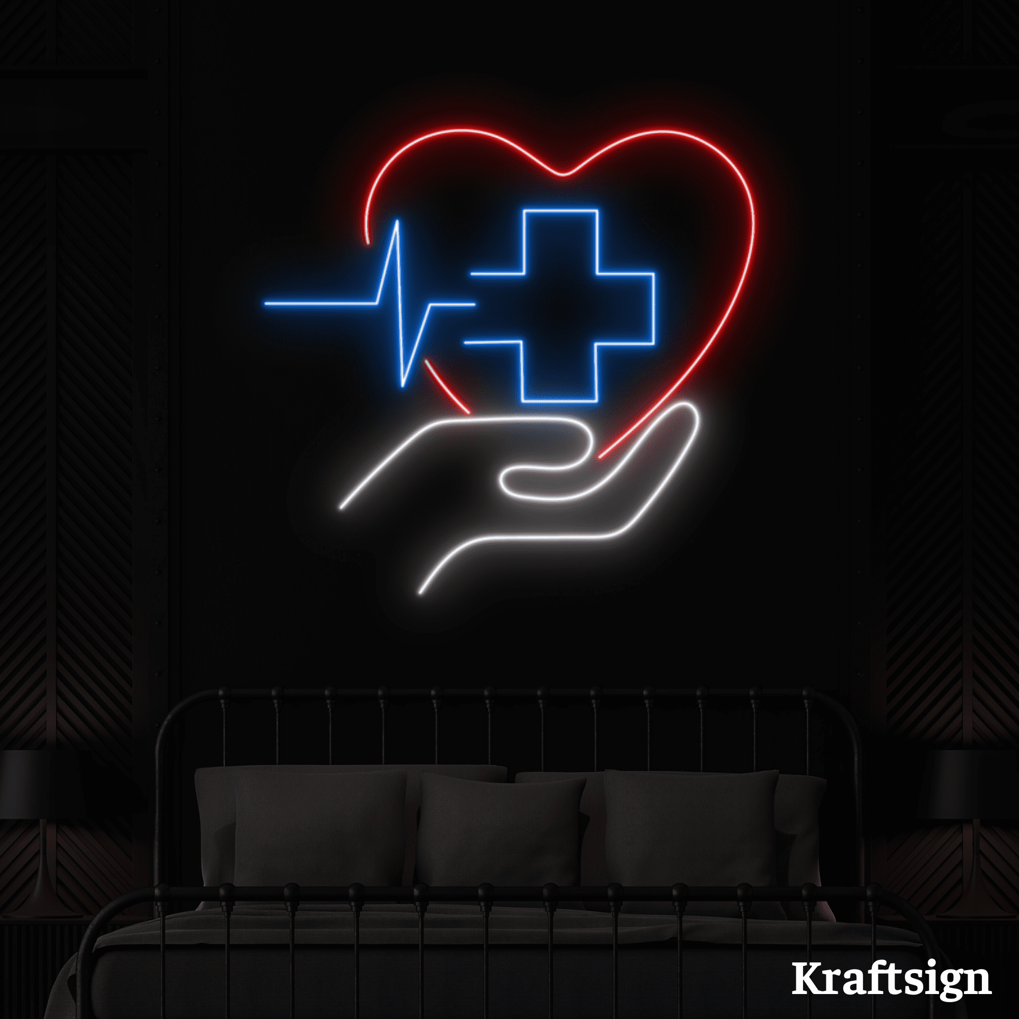Craftnamesign Heart Medical Neon Sign, Hospital LED Sign,Pet Clinic ...