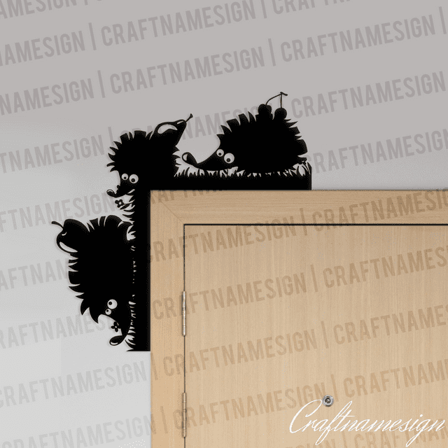 Craftnamesign Hedgehog Door Corner Hanger, Home Corner Decor for Living ...