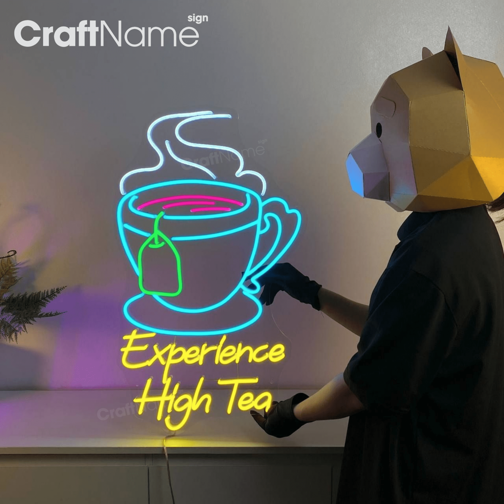 Craftnamesign High Tea Led Light for Tea Shop Wall Art, Coffee And Tea ...