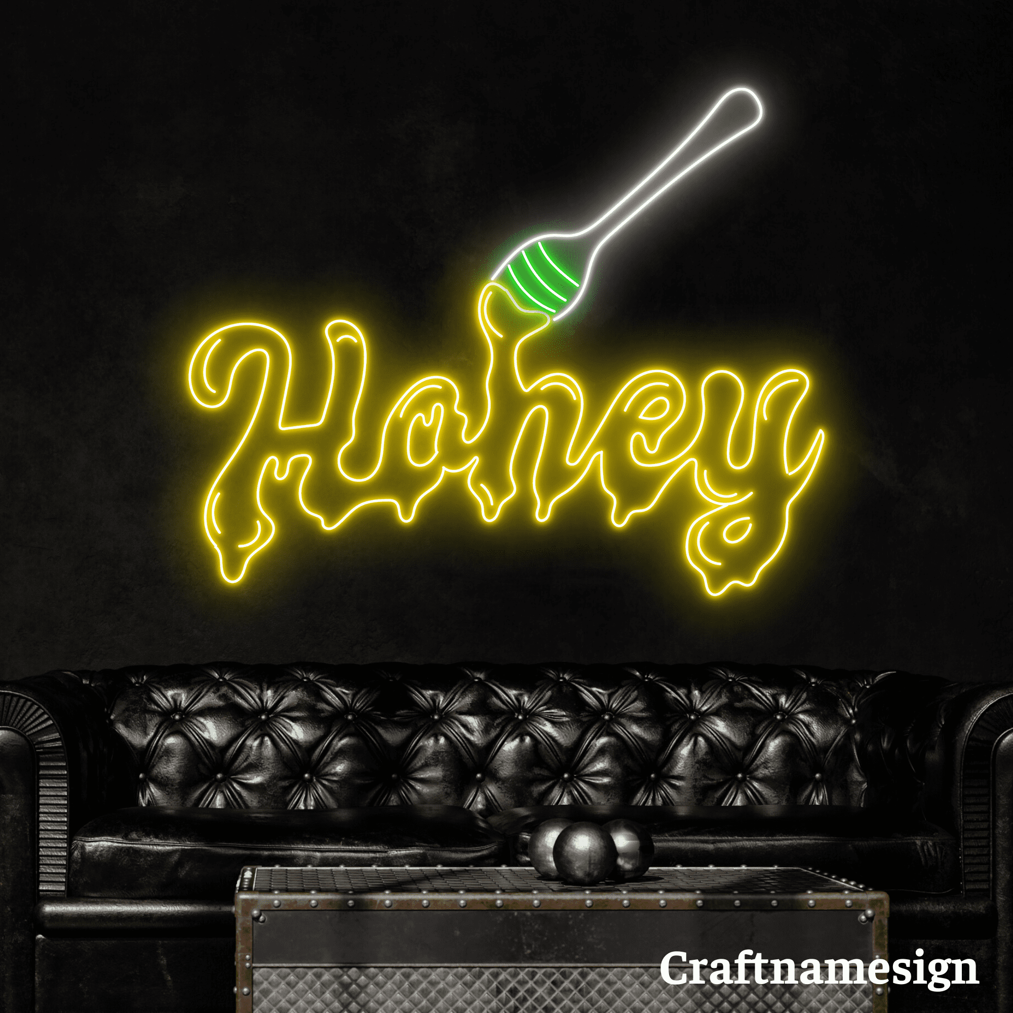 Craftnamesign Honey Dripping Neon Sign for Honey Shop Store Wall Decor ...