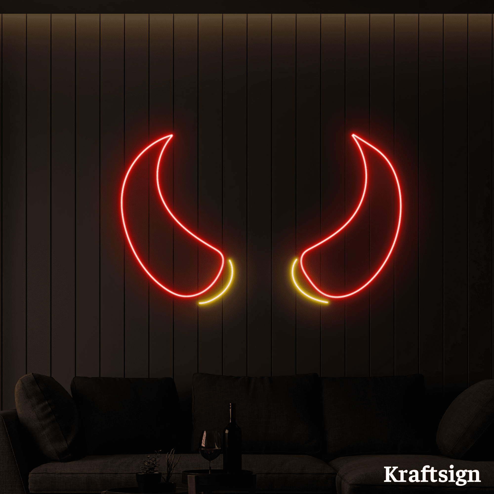 Craftnamesign Horn Line Art Neon Sign, Men Cave Decor, Horn Lover Gifts ...