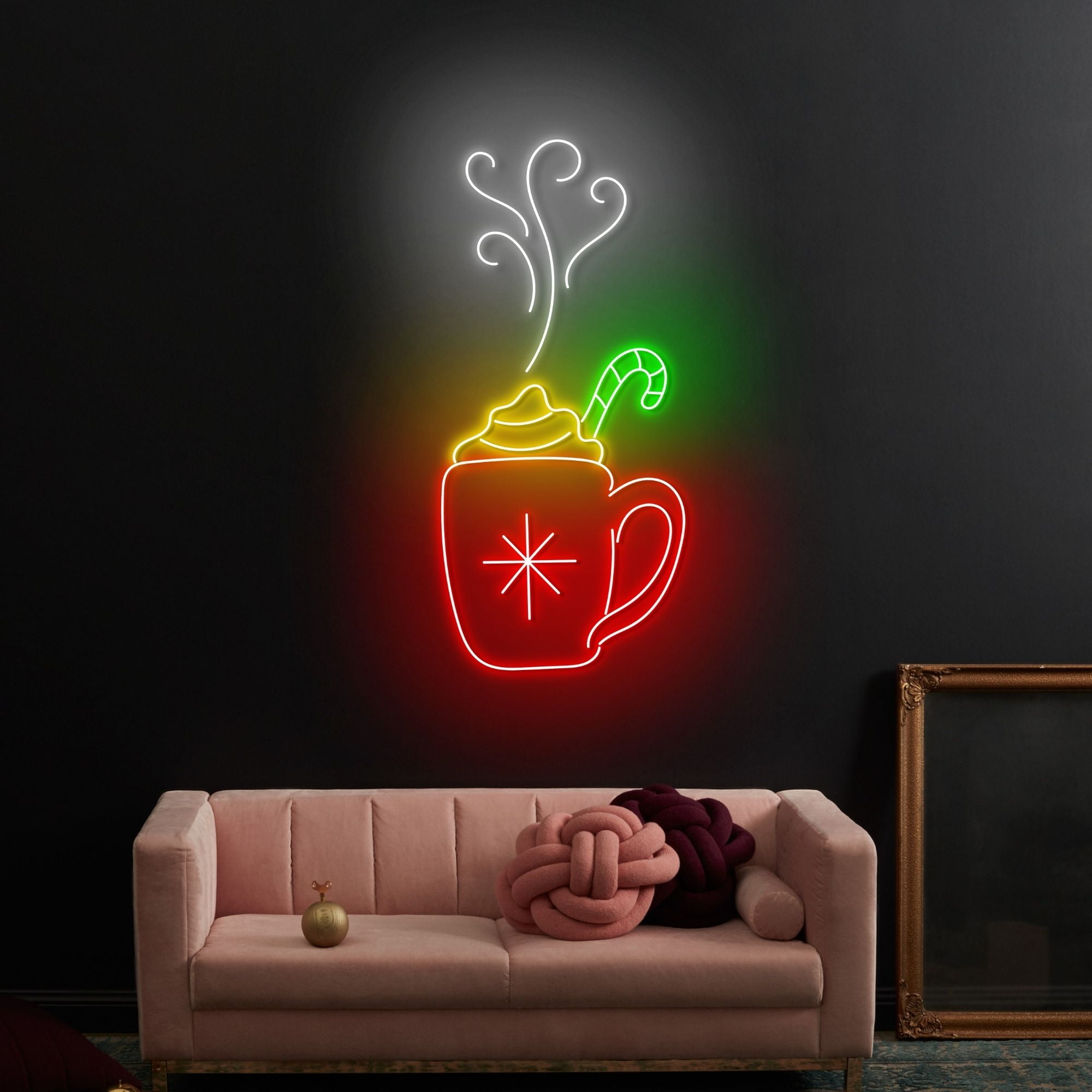 Craftnamesign Hot Chocolate Neon Sign, Chocolate Christmas LED Light ...