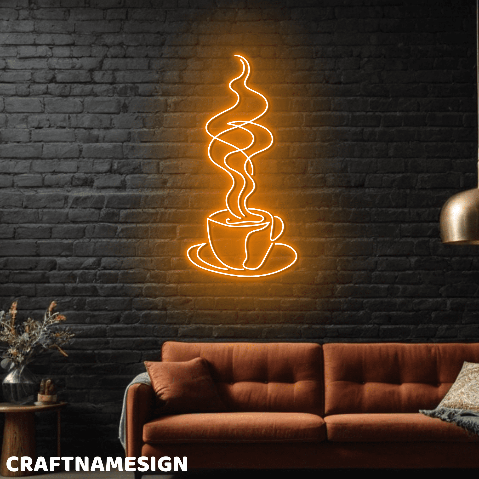 Craftnamesign Hot Coffee Neon Light, Coffee Led Sign For Tea Coffee ...