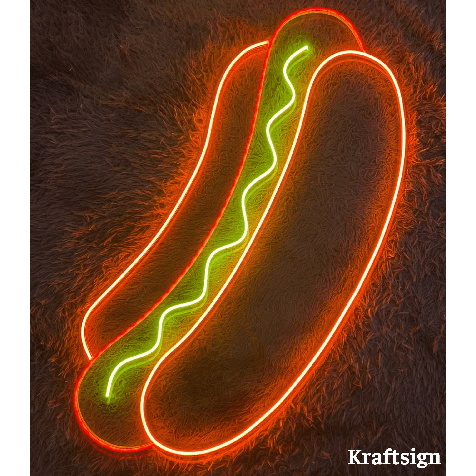 Craftnamesign Hotdog Neon Sign, Hotdog LED Sign, Fast Food Shop Decor ...
