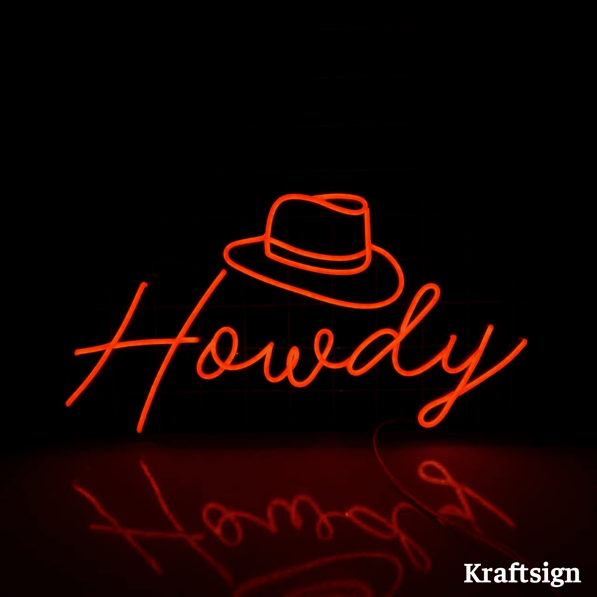 Craftnamesign Howdy LED Neon Light Signs 18" x 12" for Cowboy Bedroom ...