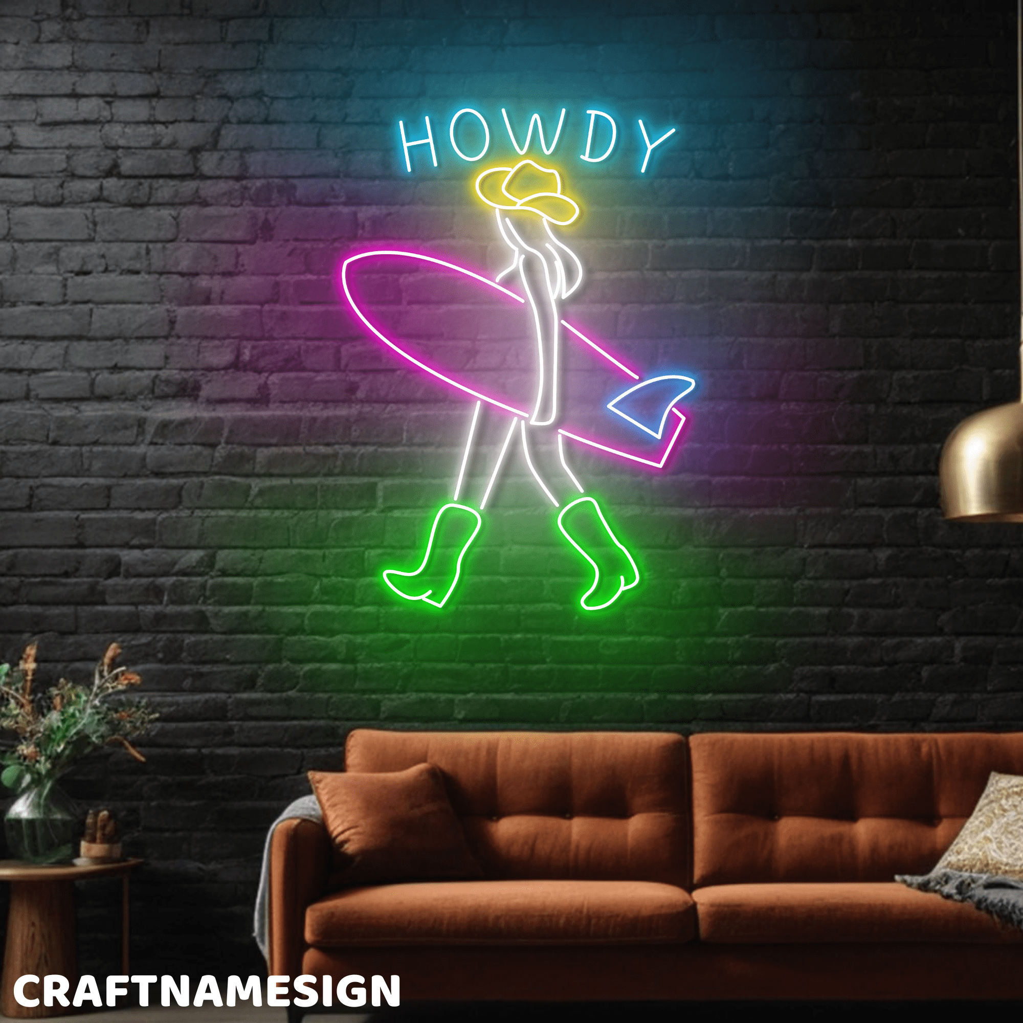 Craftnamesign Howdy Neon Sign, Boat Wall Sign, Sport Shop Wall Decor ...