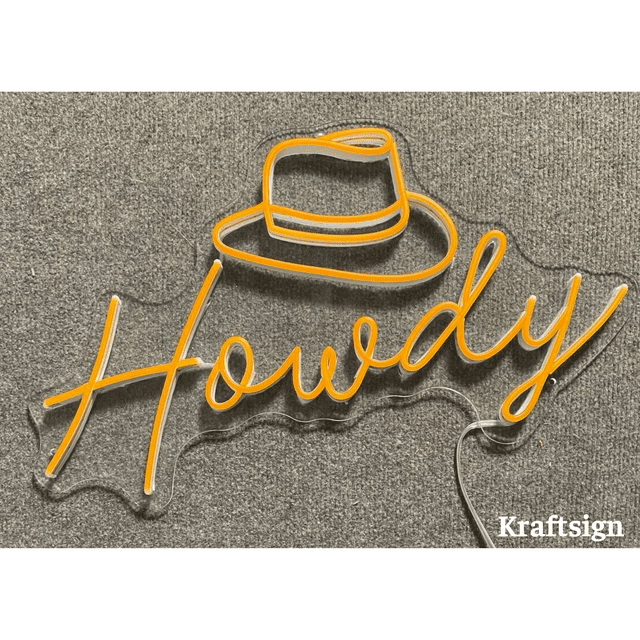 Craftnamesign Howdy Neon Sign, Cowboy Lover Gifts, Howdy LED Sign Decor ...