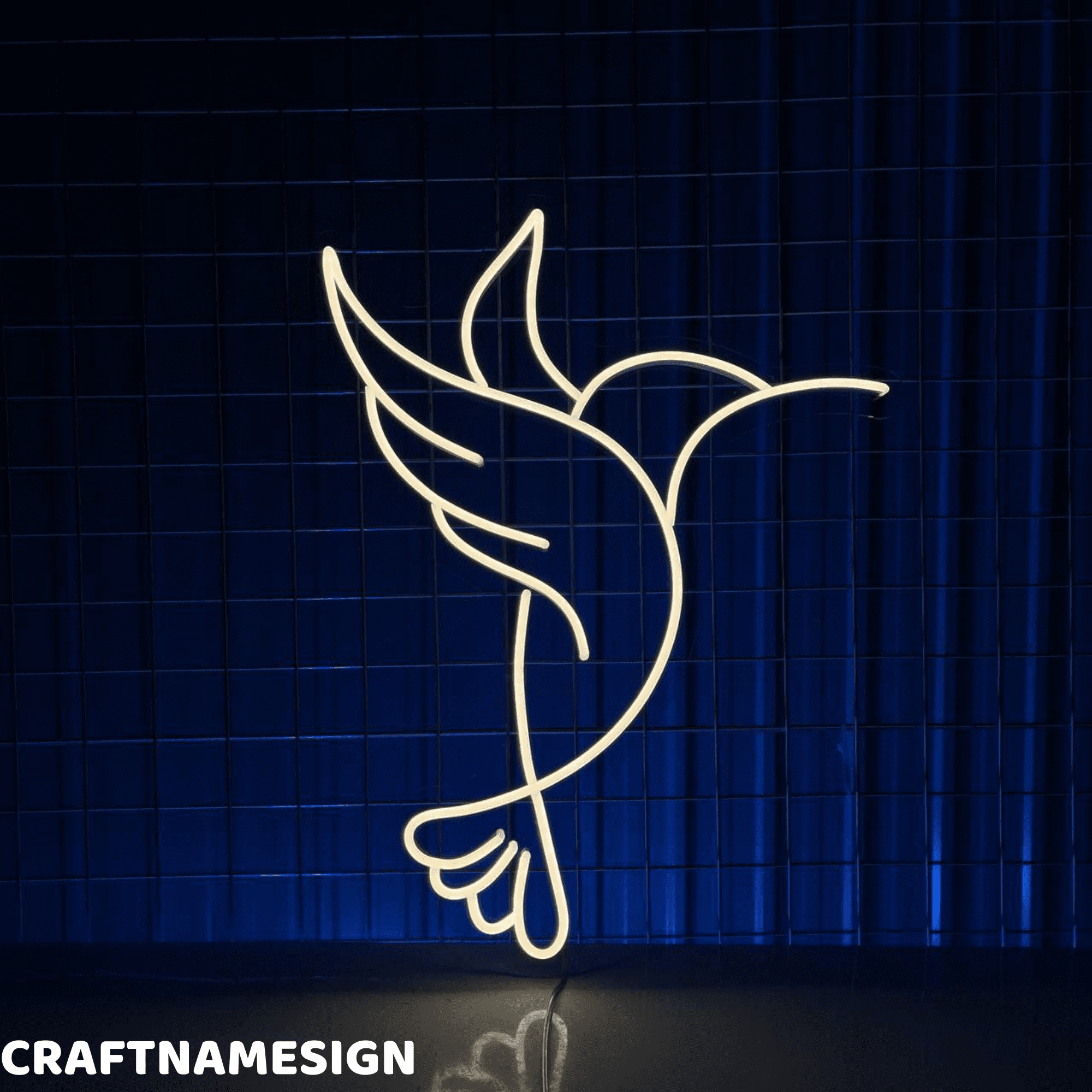 Craftnamesign Humming Bird Neon Sign, Bird Wall Decor, Living Room Wall ...