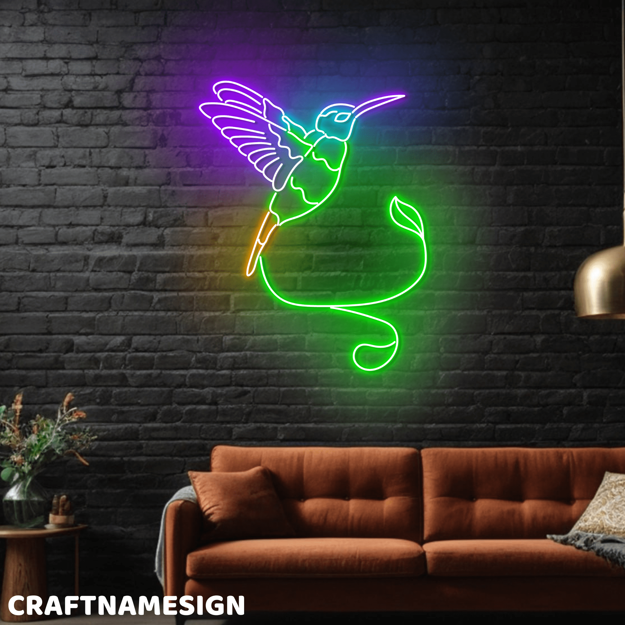 Craftnamesign Hummingbird Neon Light Wall Sign For Store Shop ...