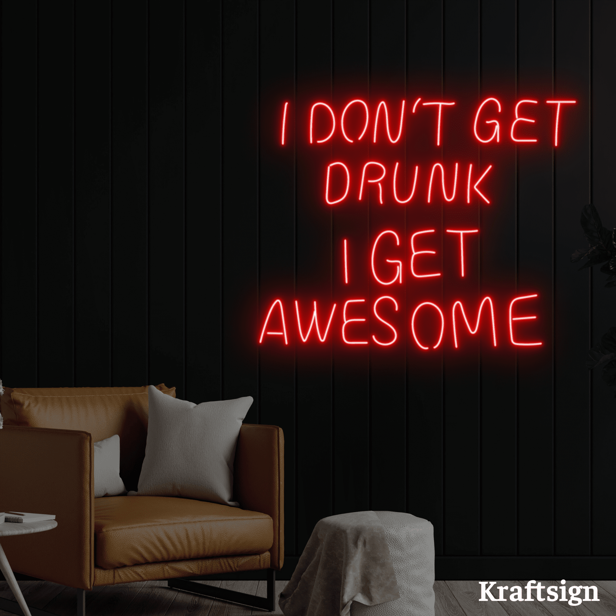 Craftnamesign I Don't Get Drunk Neon Sign, Beer LED Sign, Restaurant ...