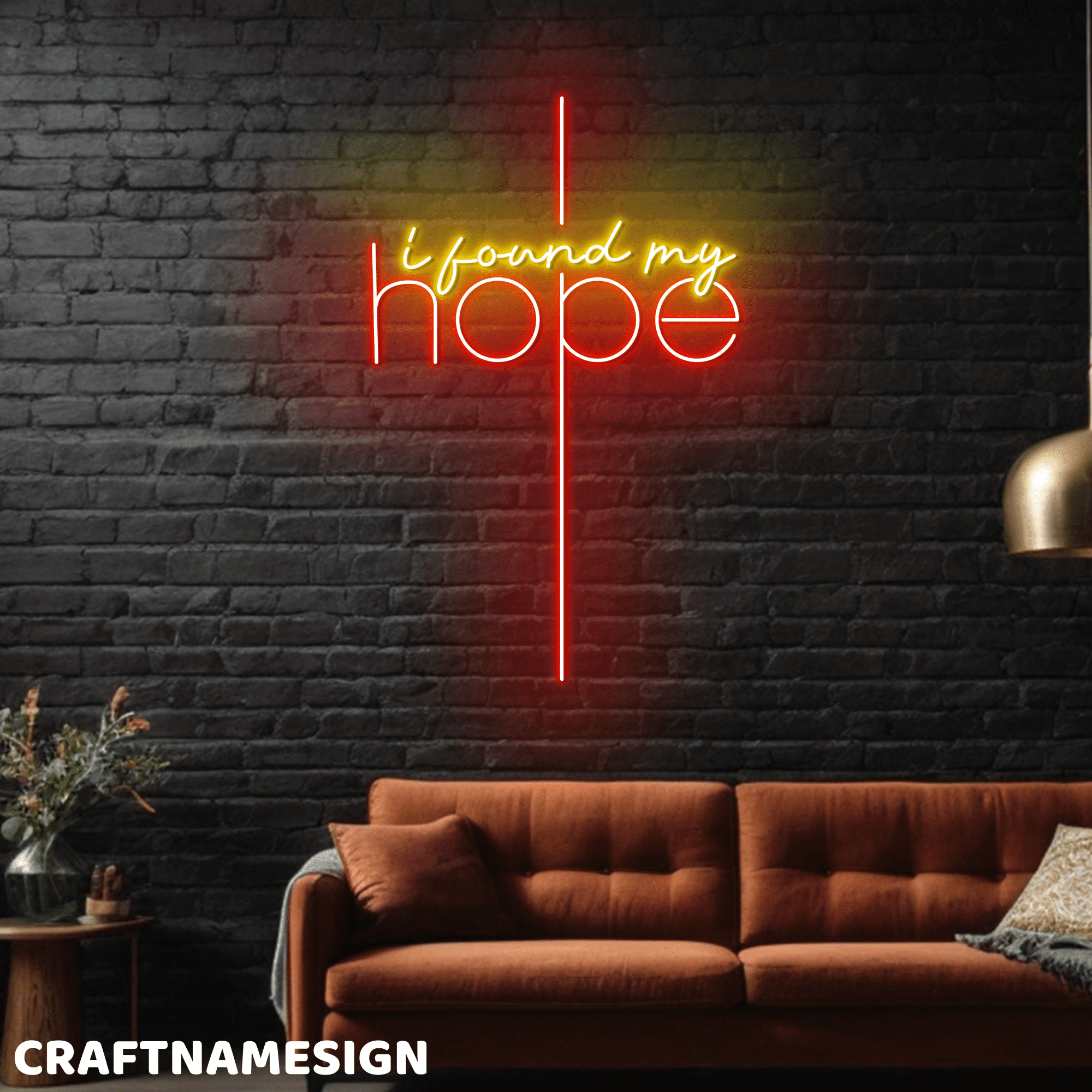 Craftnamesign I Found My Hope Neon Light For Bedroom Wall Art, Bar Pub ...