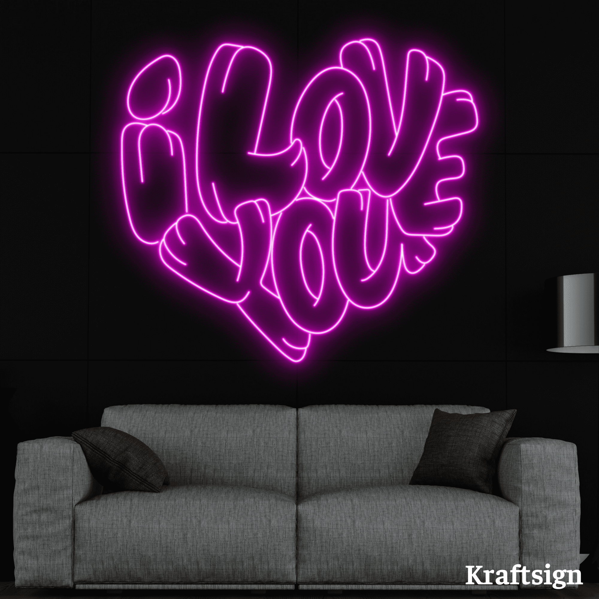Craftnamesign I Love You Neon Sign, Wedding Anniversary Decor, Couple ...