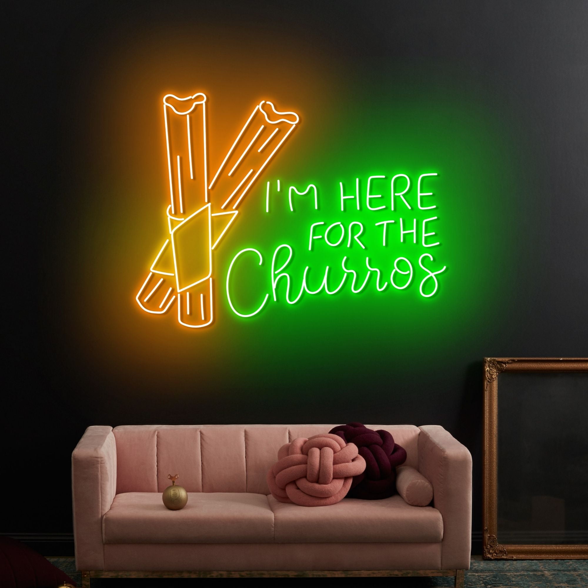 Craftnamesign I'm Here For The Churros Neon Sign Art, Churros LED Light ...