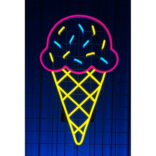 Craftnamesign Ice Cream Neon Sign, Ice Cream Shop Decor, Ice Cream LED ...