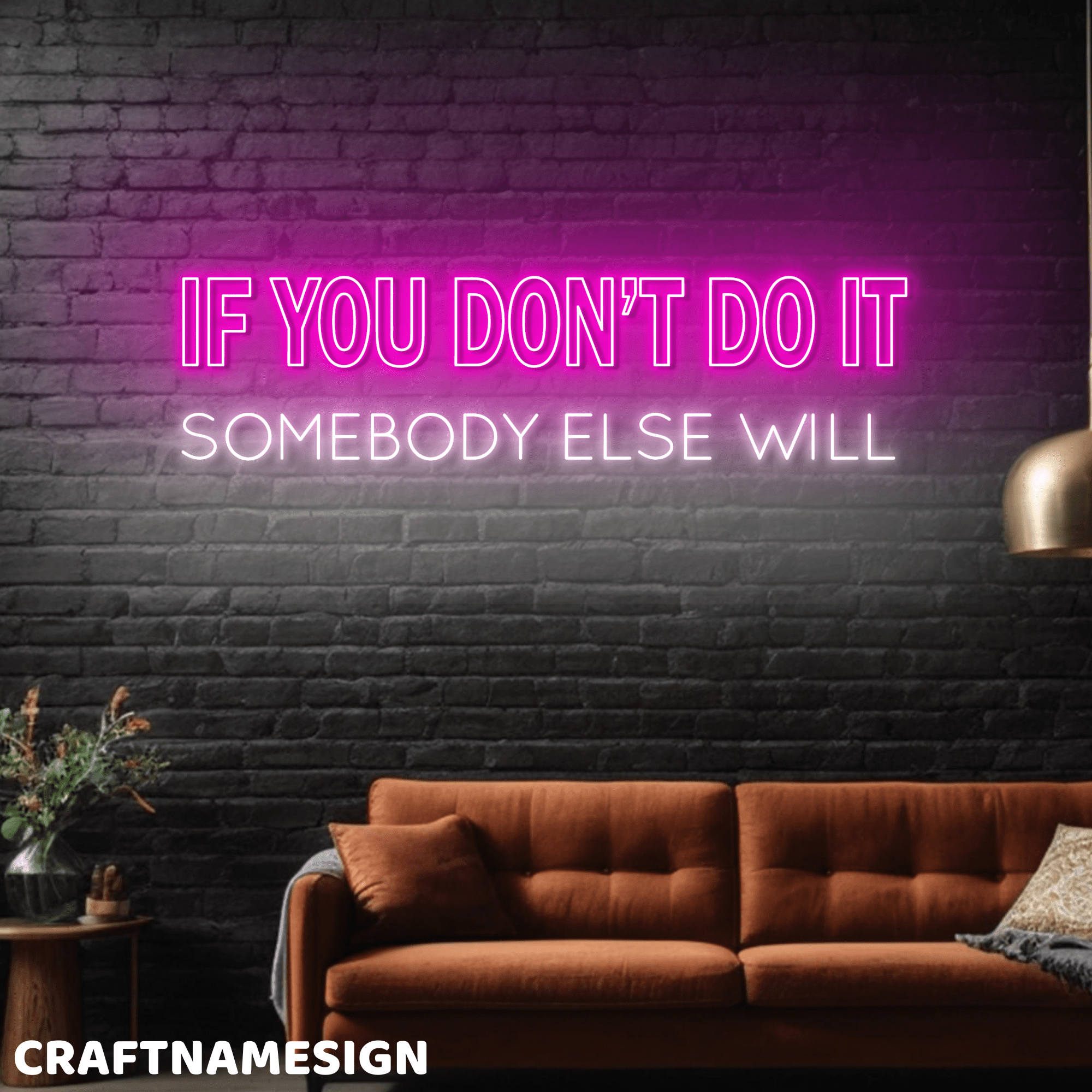 Craftnamesign If You Don't Do It Neon Light, Office Wall Sign, Fitness ...