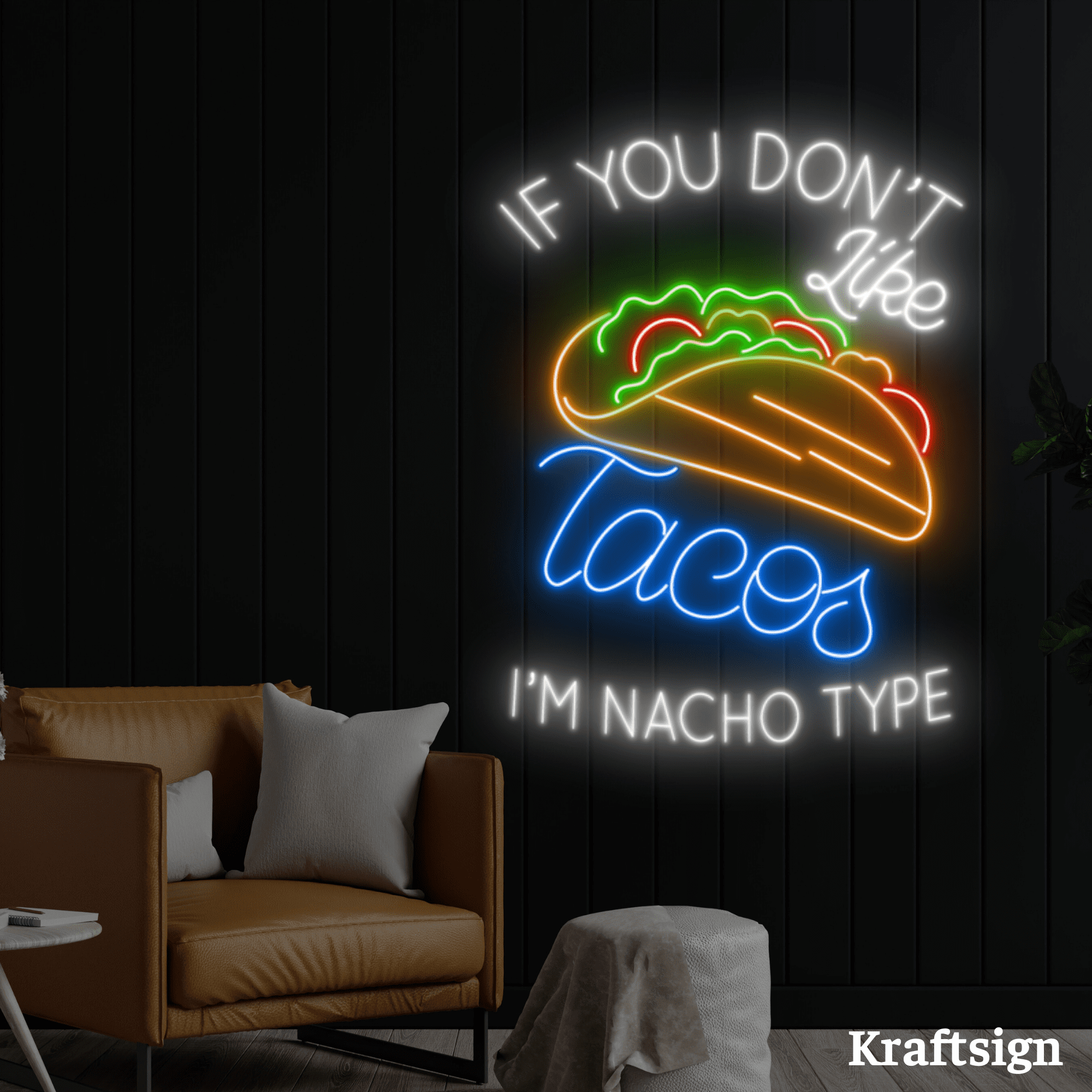 Craftnamesign If You Don't Like Tacos Neon Sign, Tacos Restaurant Decor ...