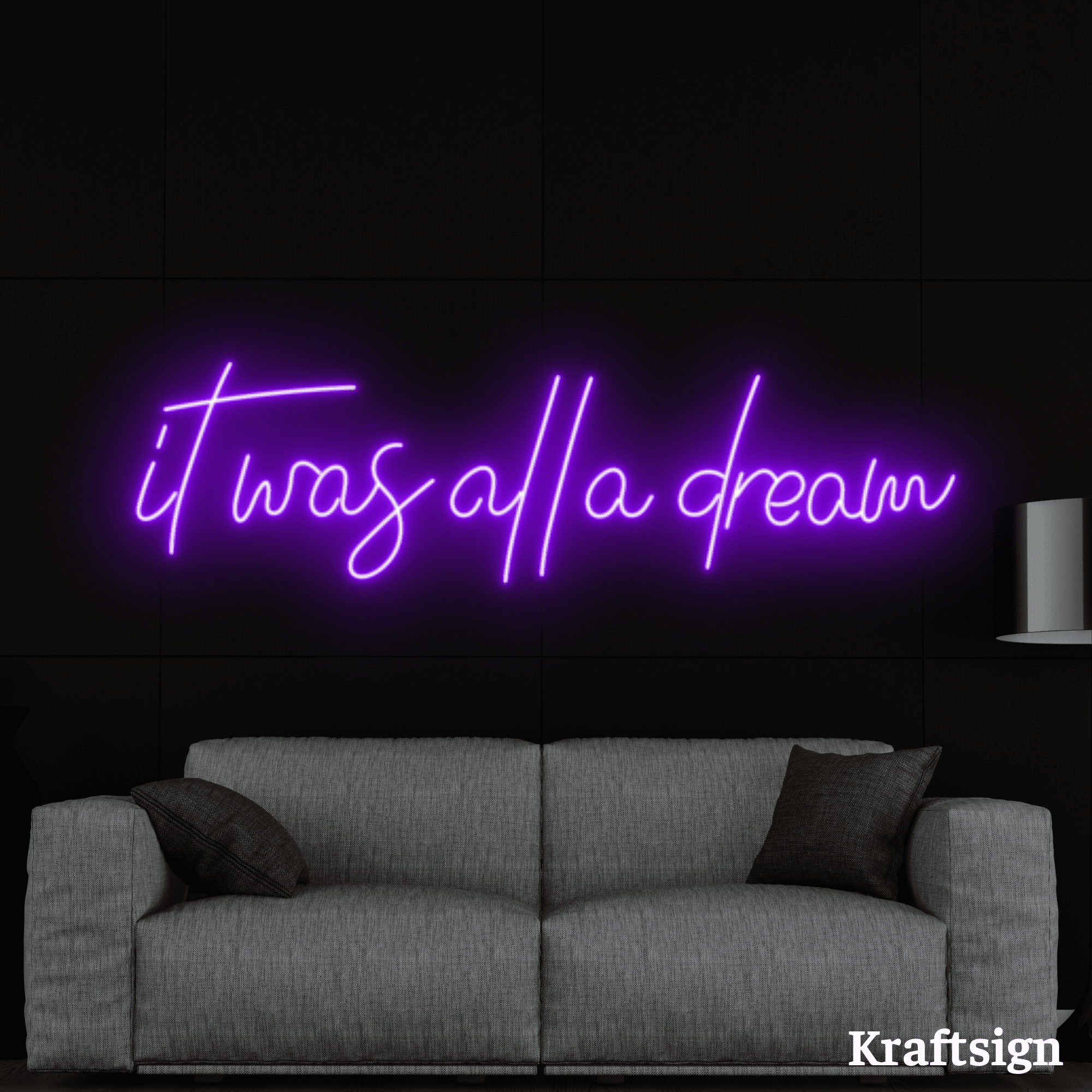 Craftnamesign It Was All A Dream Neon Sign, Quotes LED Sign, Bedroom ...