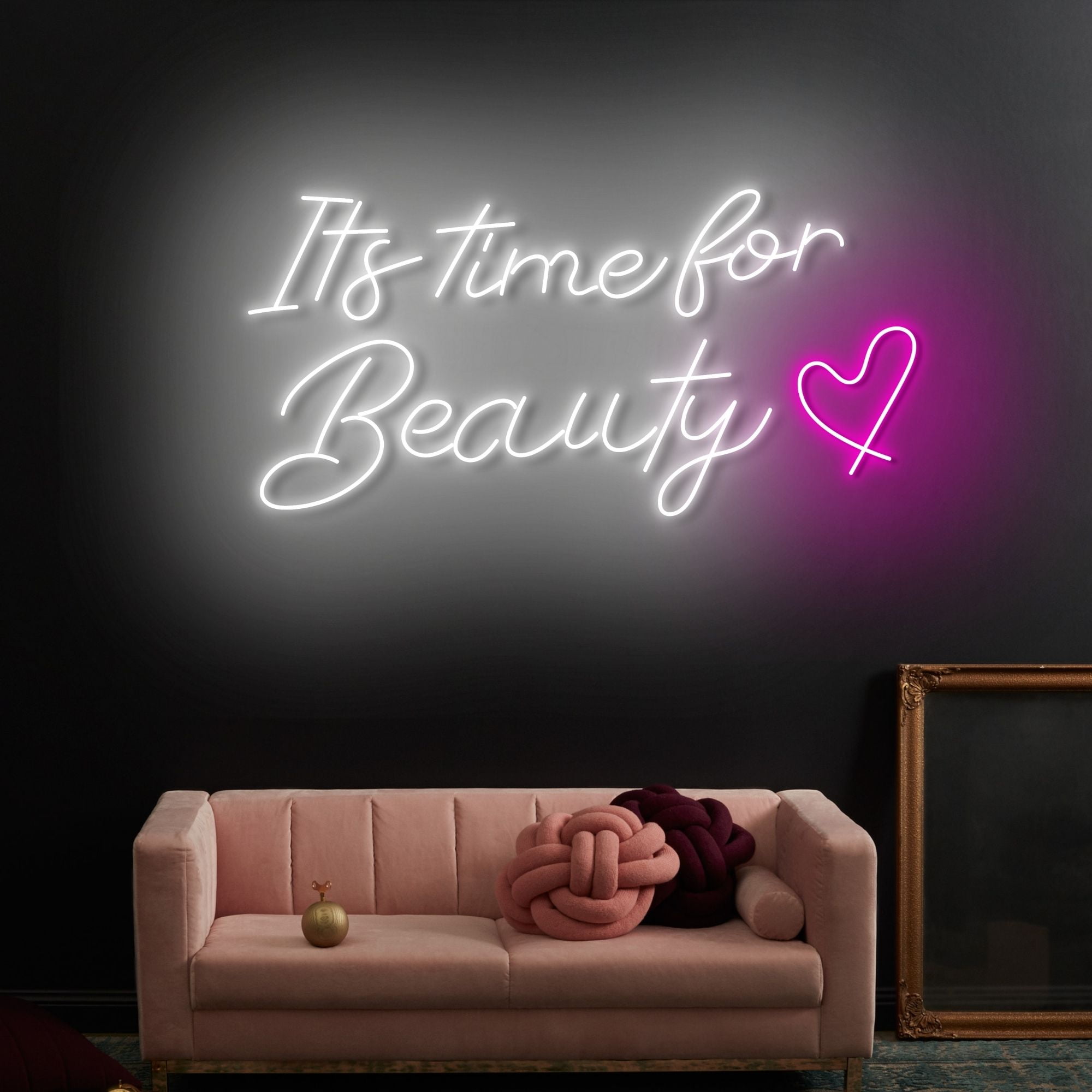 Craftnamesign It's Time For Beauty Neon Sign, Beauty Salon Led Light ...