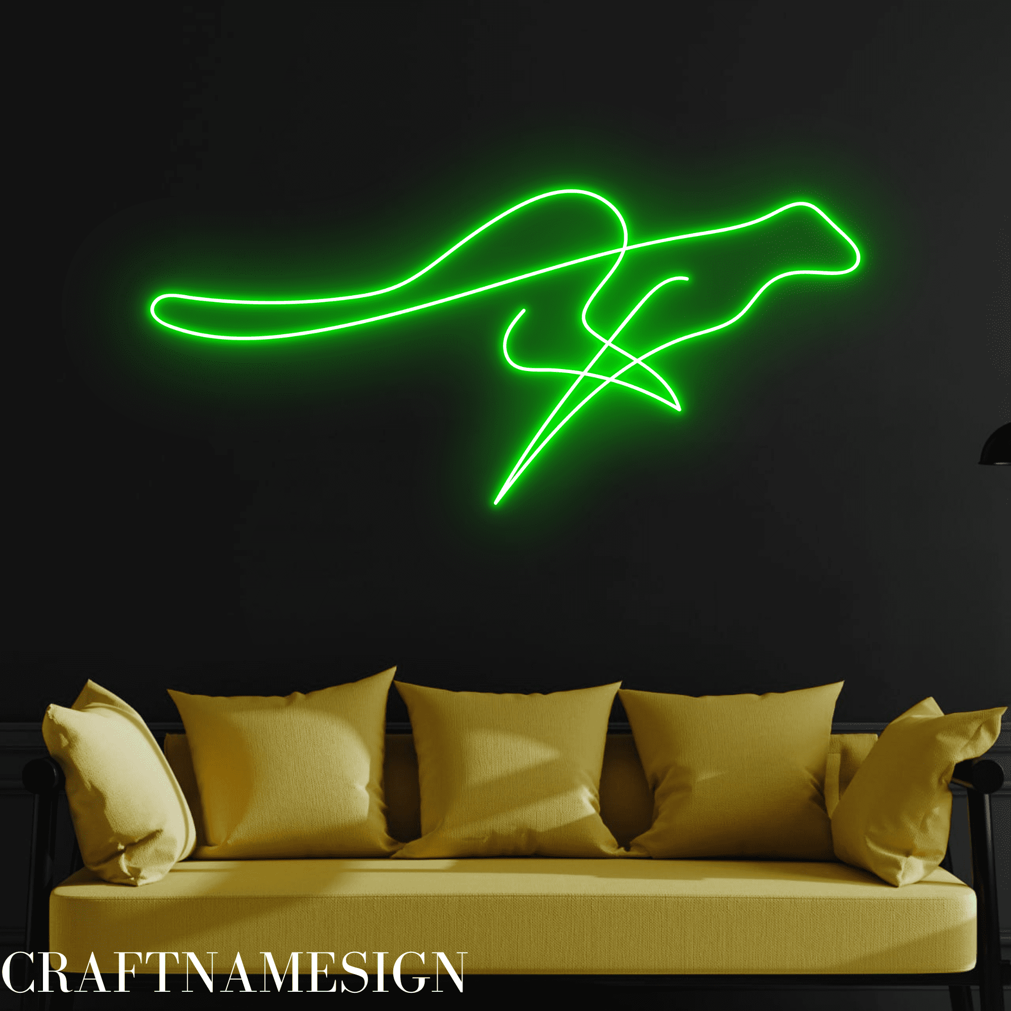 Craftnamesign Jaguar Running Neon Sign for Men Cave Bedroom Wall Art ...