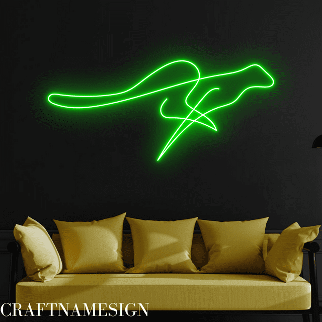 Craftnamesign Jaguar Running Neon Sign for Men Cave Bedroom Wall Art ...