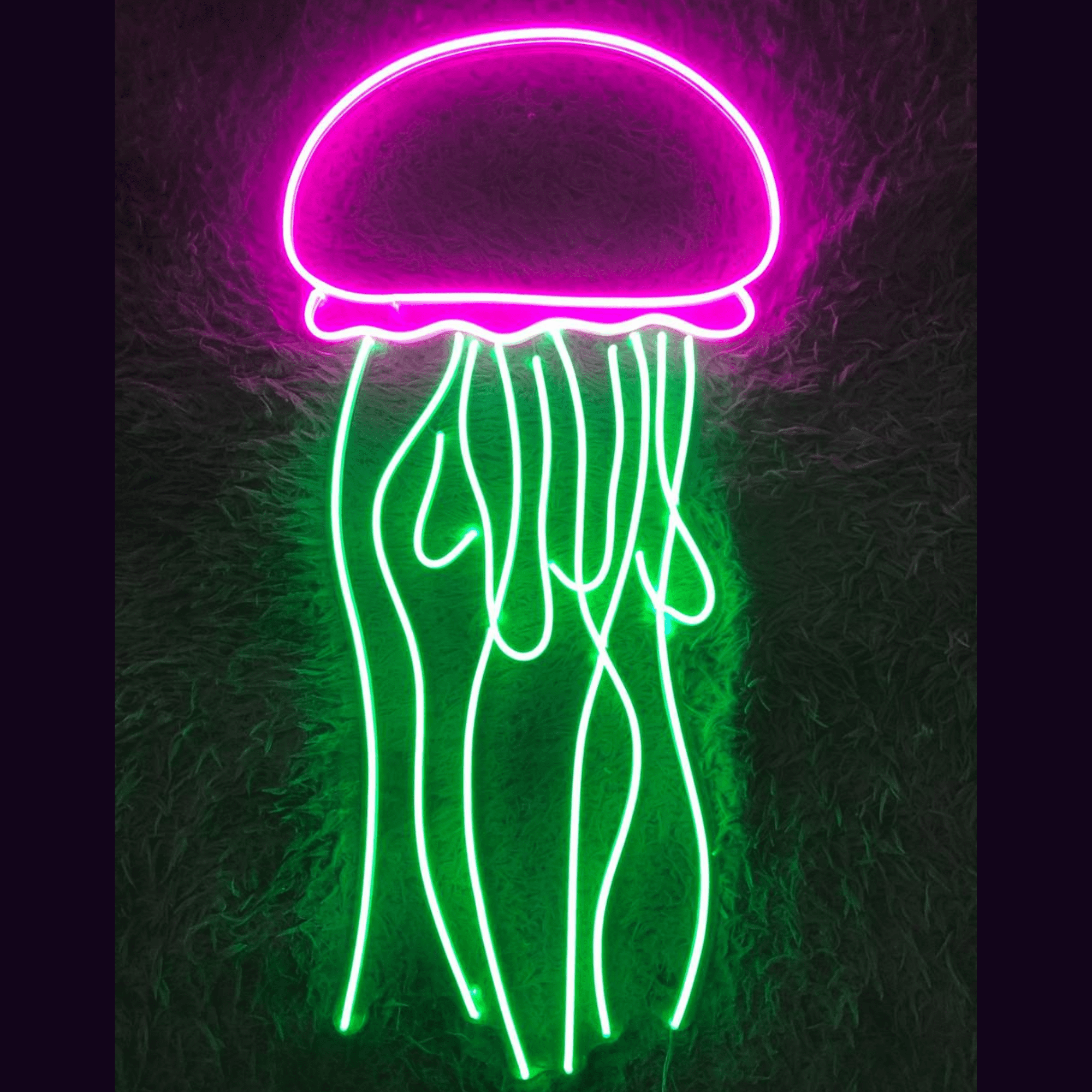 Craftnamesign Jellyfish Neon Sign for 11" x 23" Bedroom Living Room ...