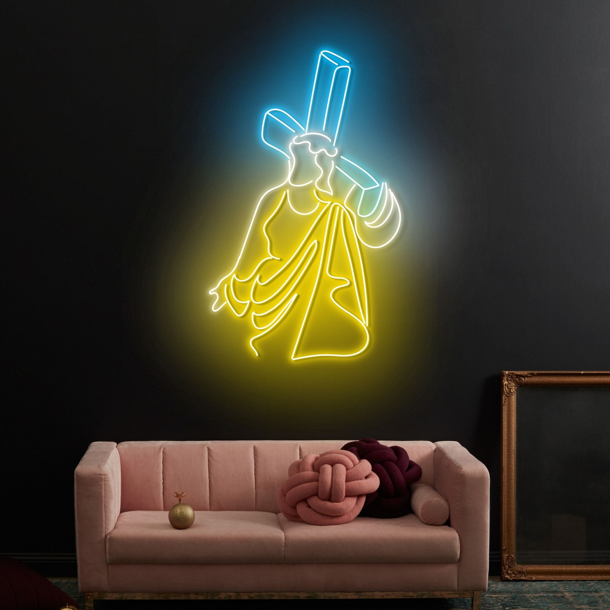 Craftnamesign Jesus Christ Neon Sign Wall Art, Jesus Cross LED Light ...