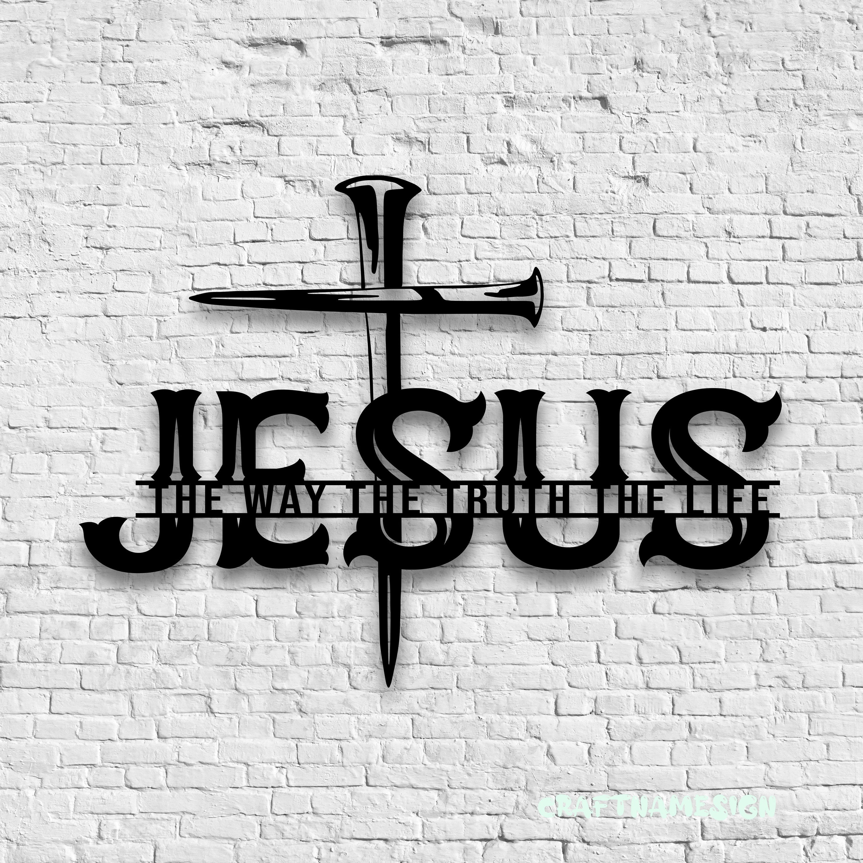 Craftnamesign Jesus The Way The Truth The Life Metal Sign LED Light ...