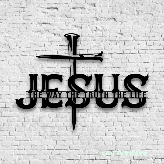 Craftnamesign Jesus The Way The Truth The Life Metal Sign LED Light ...