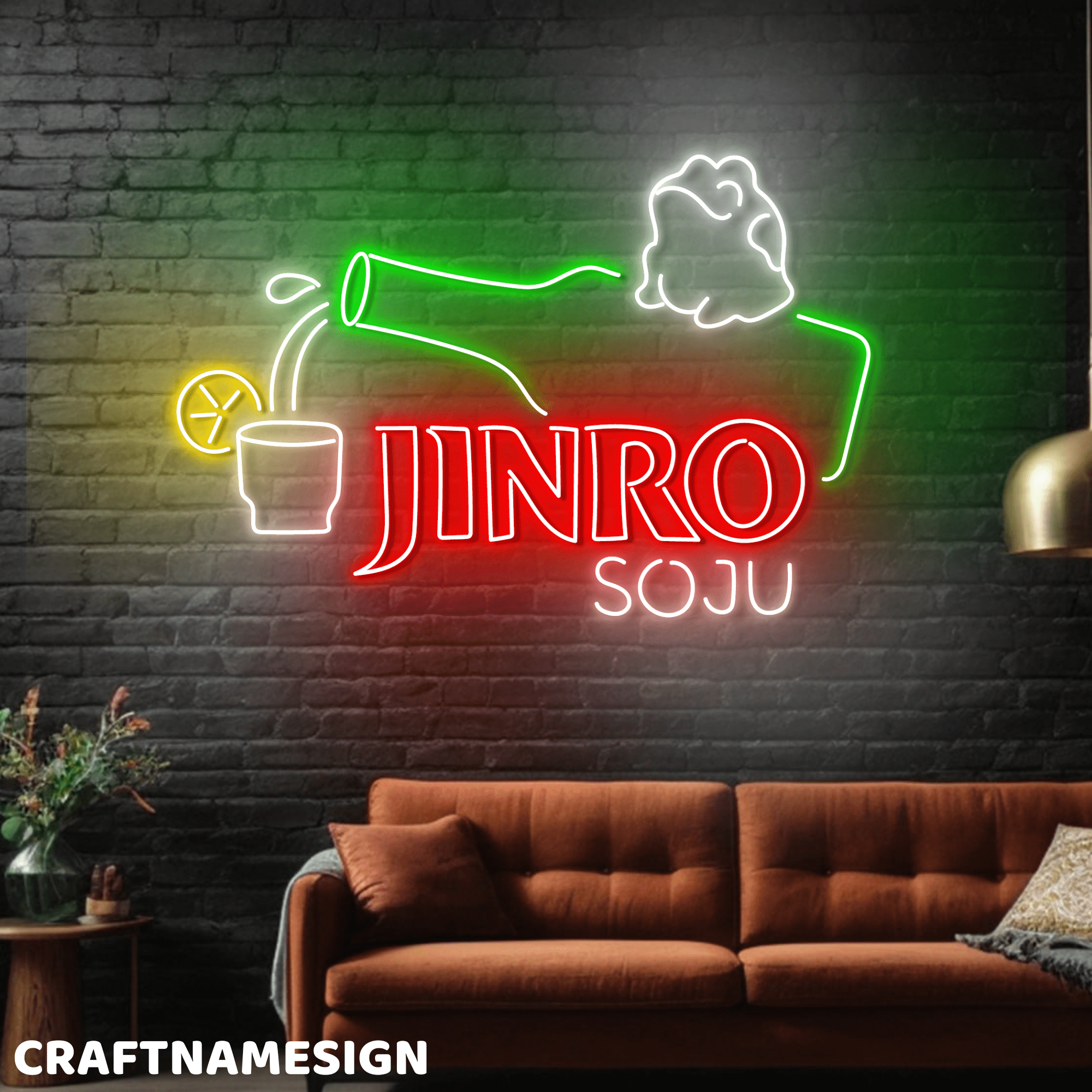 Craftnamesign Jinro Soju Neon Light For Soju Korean Drink Restaurant ...