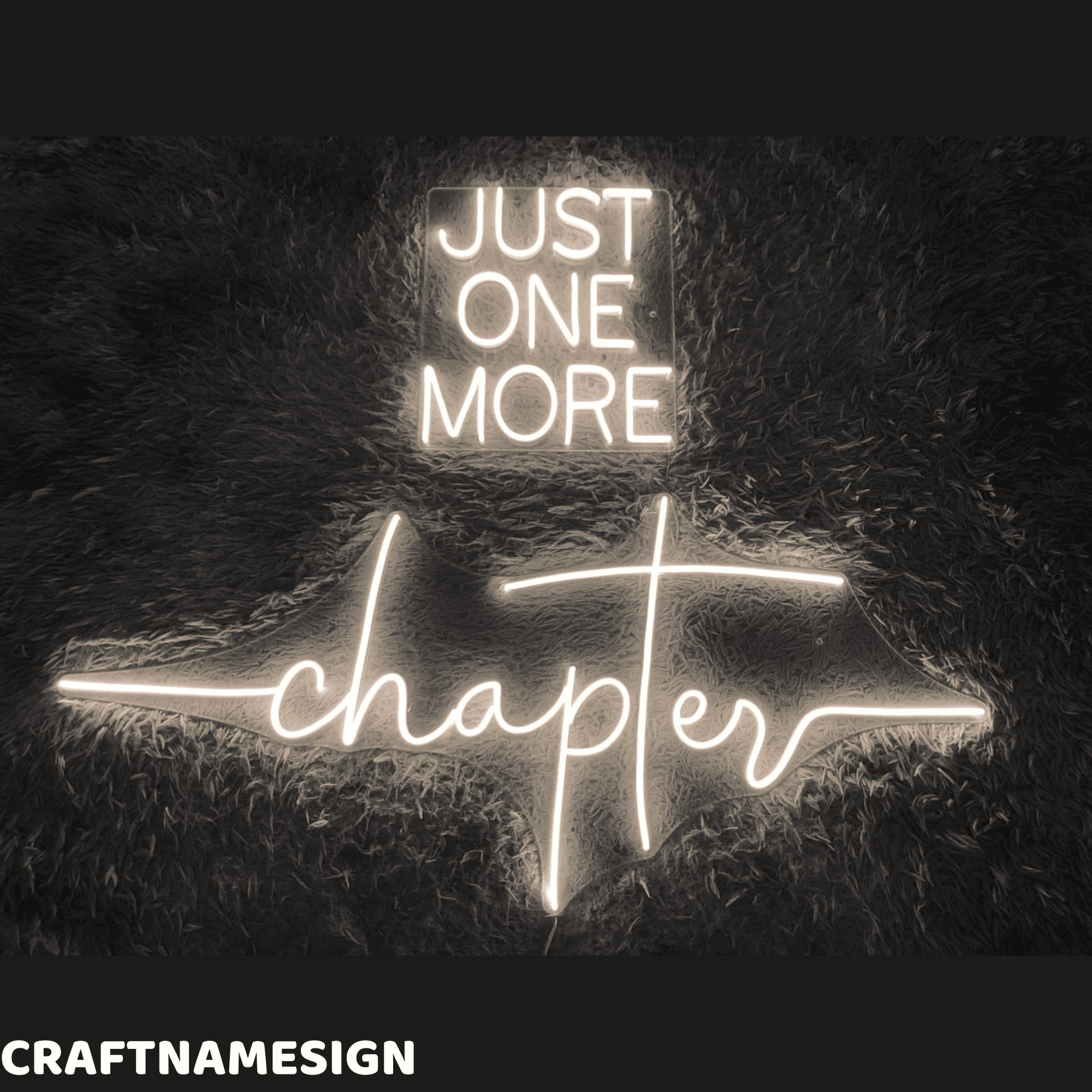 Craftnamesign Just One More Chapter Neon Sign, Library Decor, Home Book ...