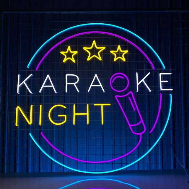 Craftnamesign Karaoke Night Neon Sign, Karaoke LED Signboard, Karaoke ...