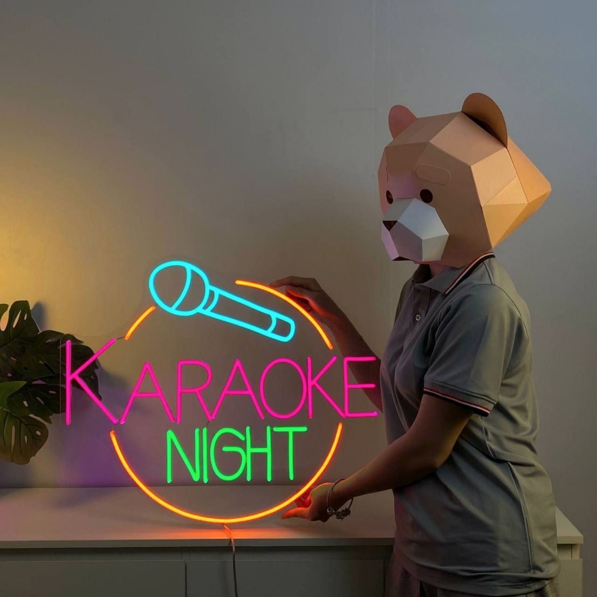 Craftnamesign Karaoke Night Neon Sign Wall Art, Open Led Light Signage ...