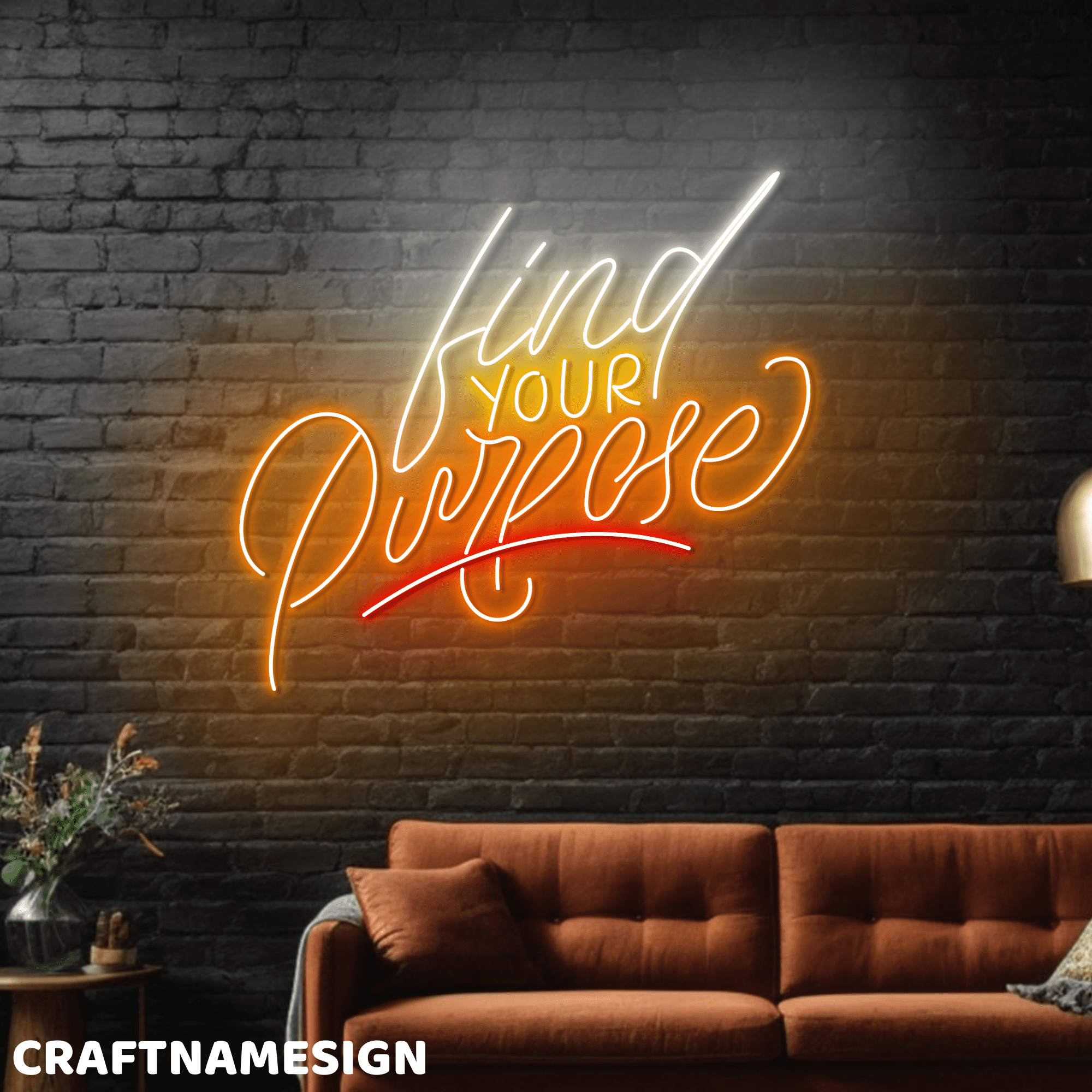 Craftnamesign Kind Your Purpose Neon Sign, Office Wall Art, Wall Decor For Work Out - Walmart.com