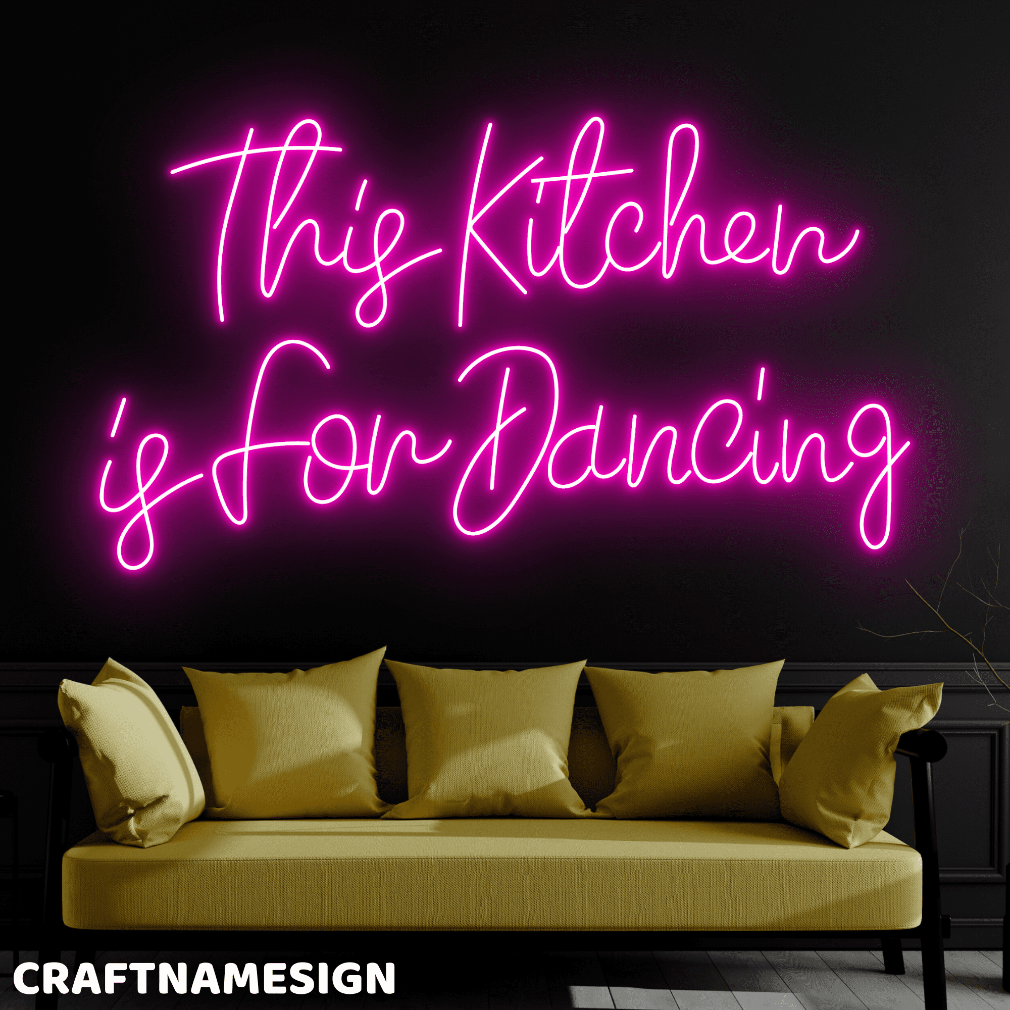 Craftnamesign Kitchen Neon Sign, Kitchen Dancing Wall Sign, Home ...