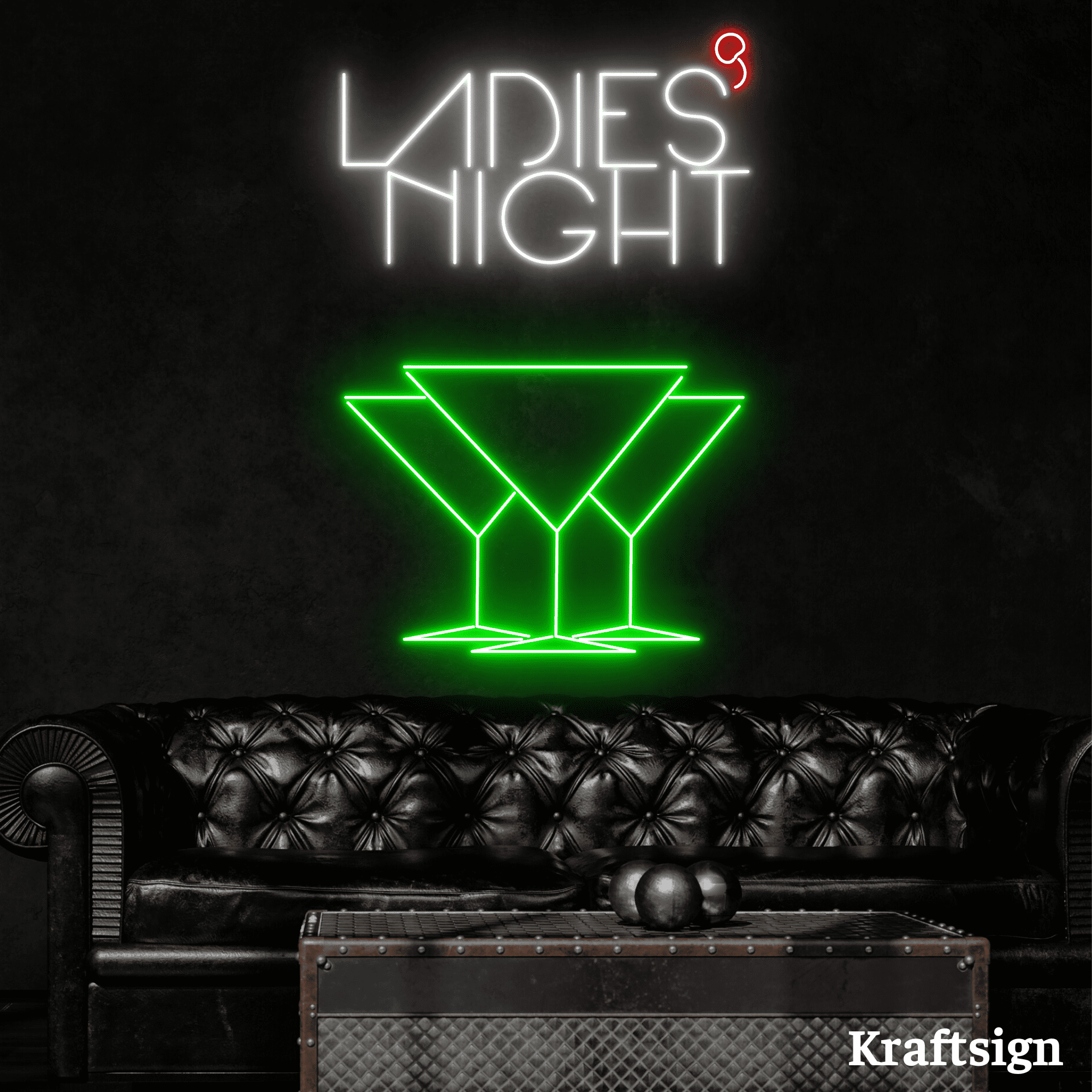 Craftnamesign Ladies Night Neon Sign, Bar Wall Decor, Bar Sign, Bar Art ...