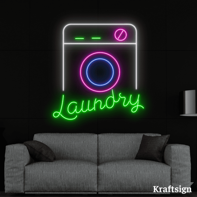 Craftnamesign Laundry Neon Signs, Laundry Shop LED Signs, Laundry Wall ...