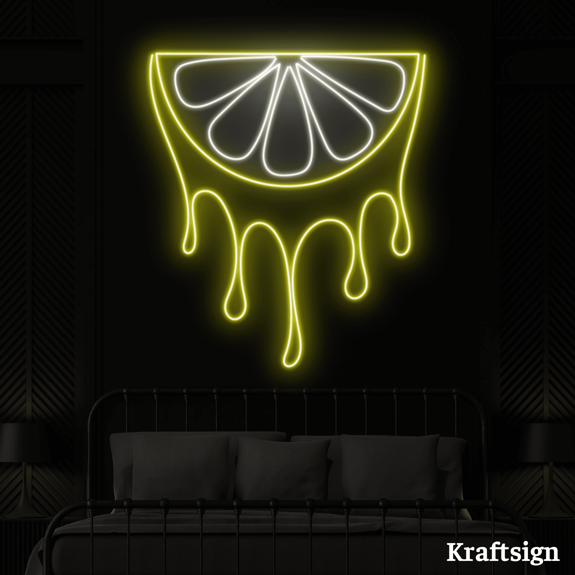 Craftnamesign Lemon Dipping Neon Sign, Fruit Shop Decor, Lemonade LED ...