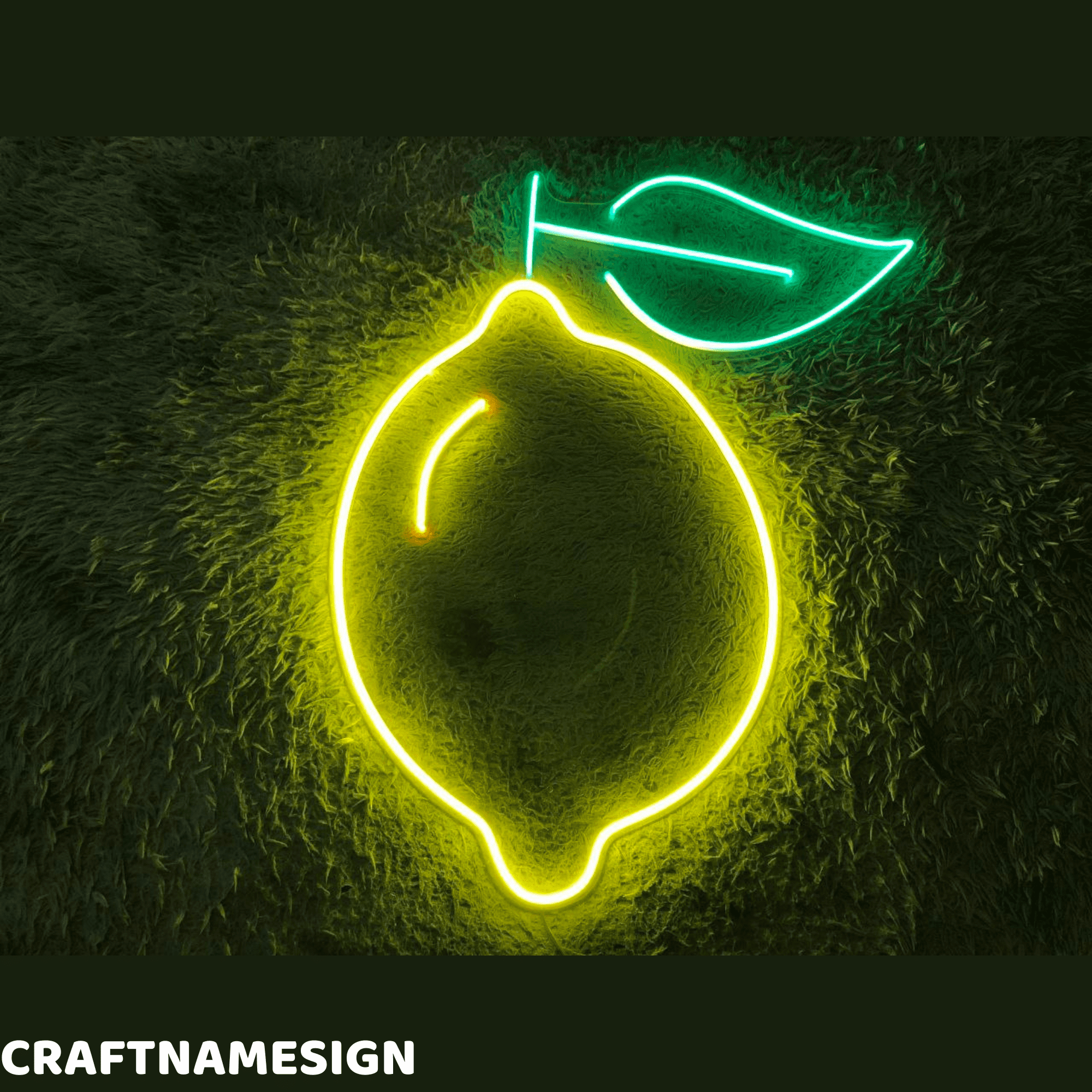 Craftnamesign Lemon Neon Sign, Fresh Fruit Shop Wall Art, Juice Bar ...