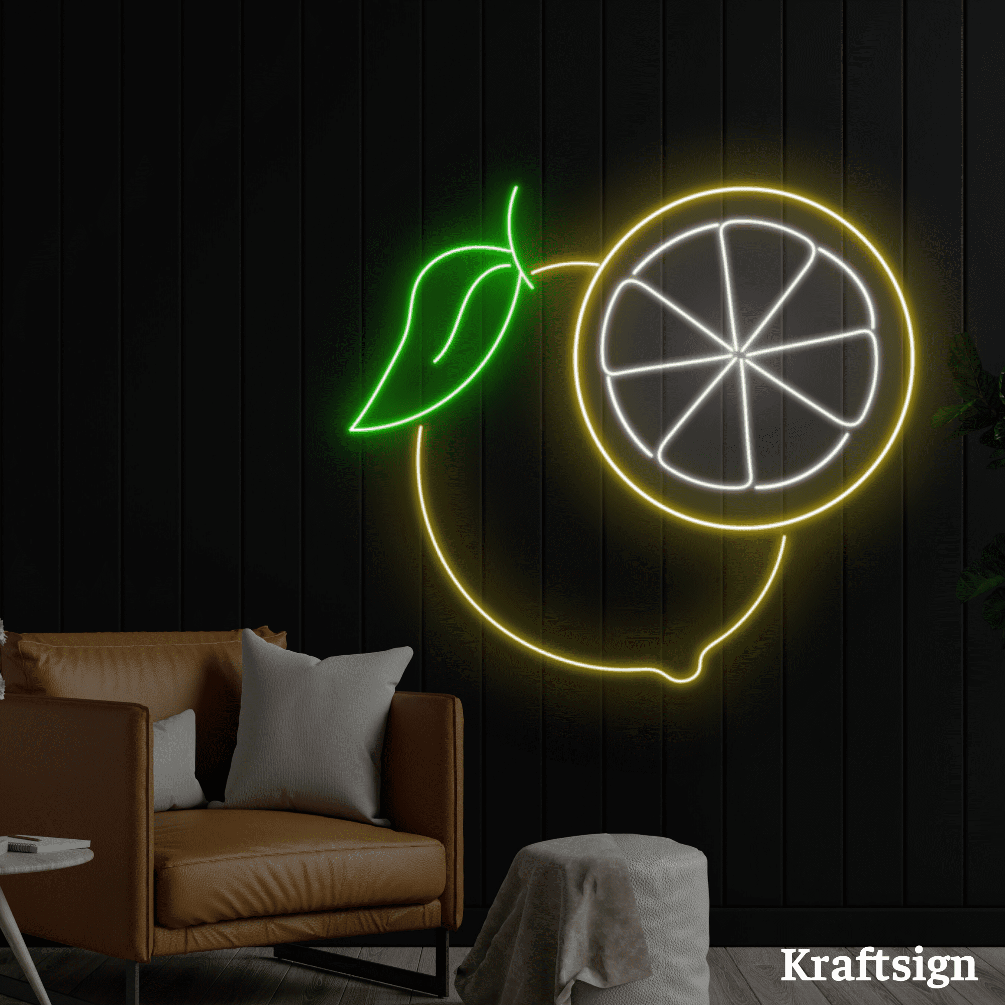 Craftnamesign Lemon Neon Sign, Fruit Shop Decor, Lemon Shop LED Sign ...