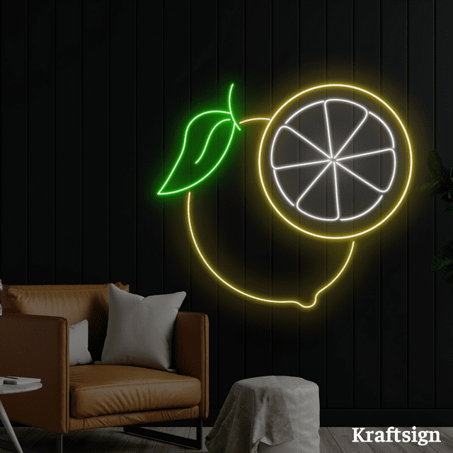 Craftnamesign Lemon Neon Sign, Fruit Shop Decor, Lemon Shop LED Sign ...