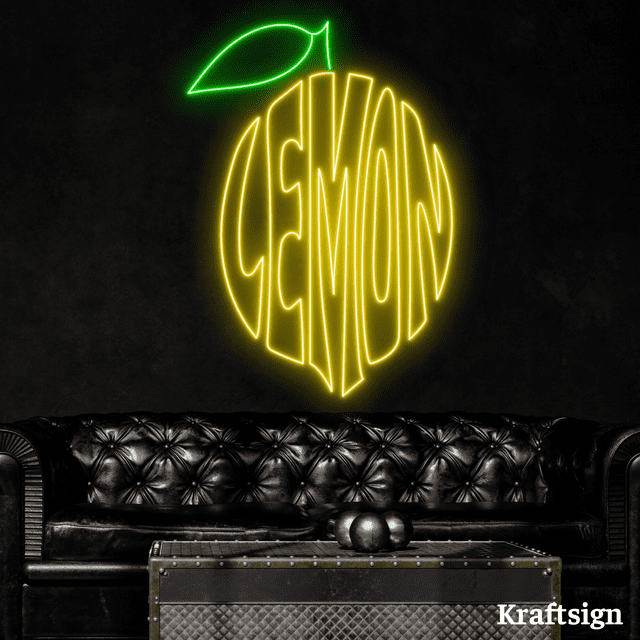 Craftnamesign Lemon Neon Sign, Fruit Shop Decor, Lemon Shop LED Signs ...