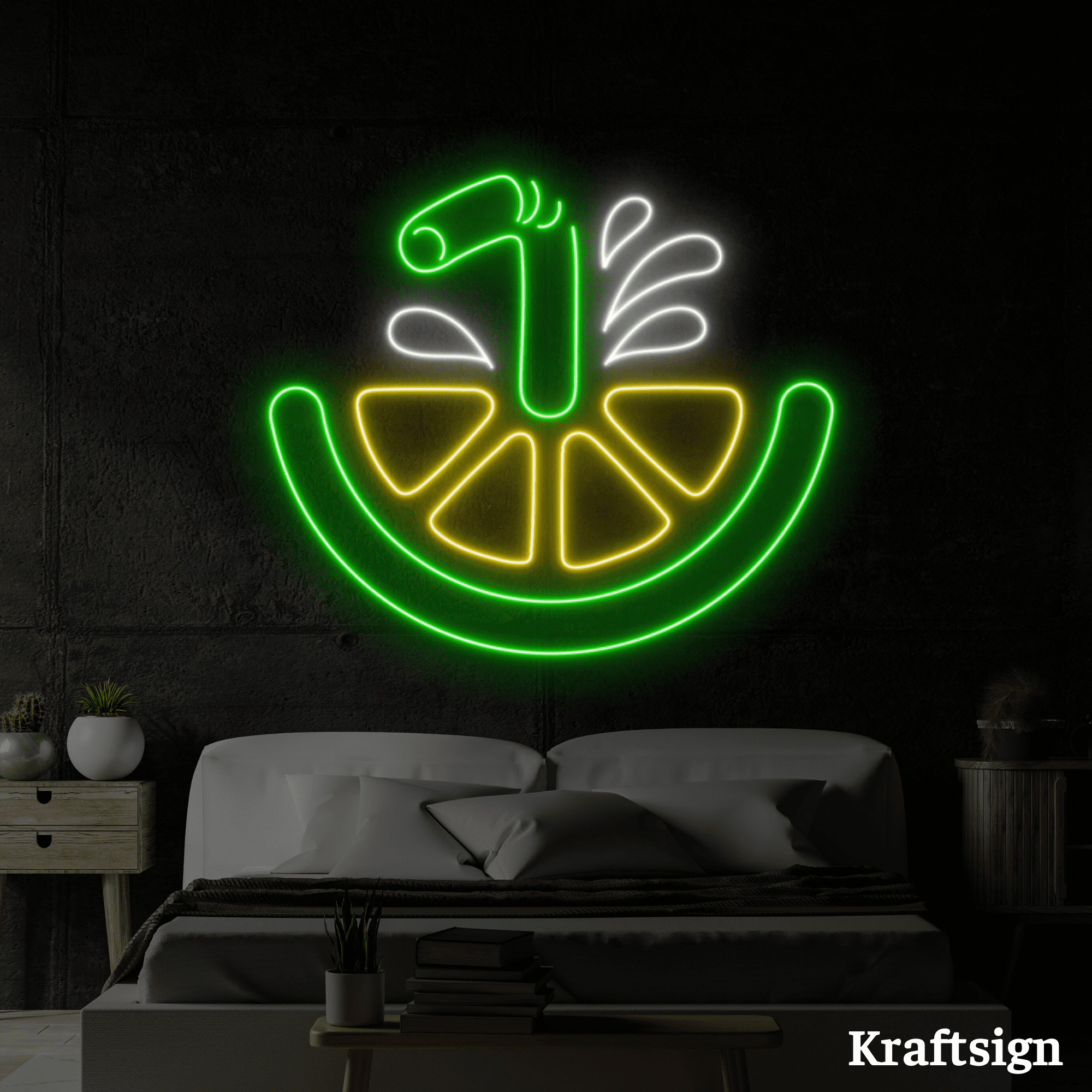 Craftnamesign Lemon Neon Sign, Juice Shop LED Sign, Fruit Store Decor ...