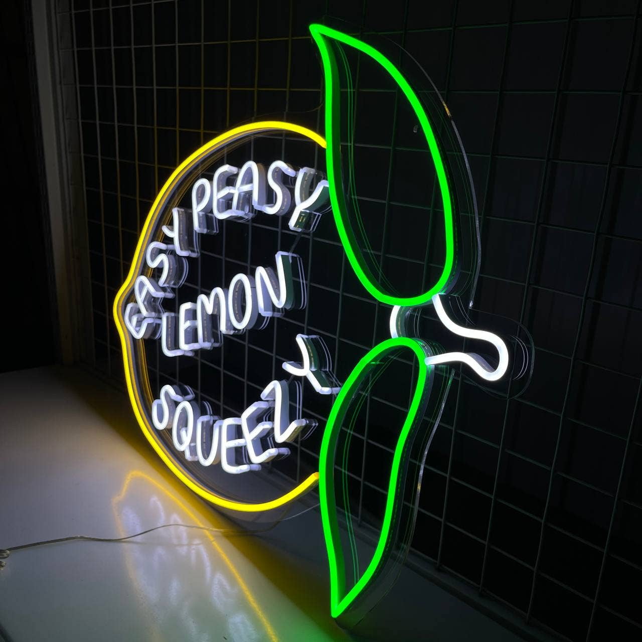 Craftnamesign Lemon Queezy Neon Sign, Tropical Fruits Wall Art, Lemon ...