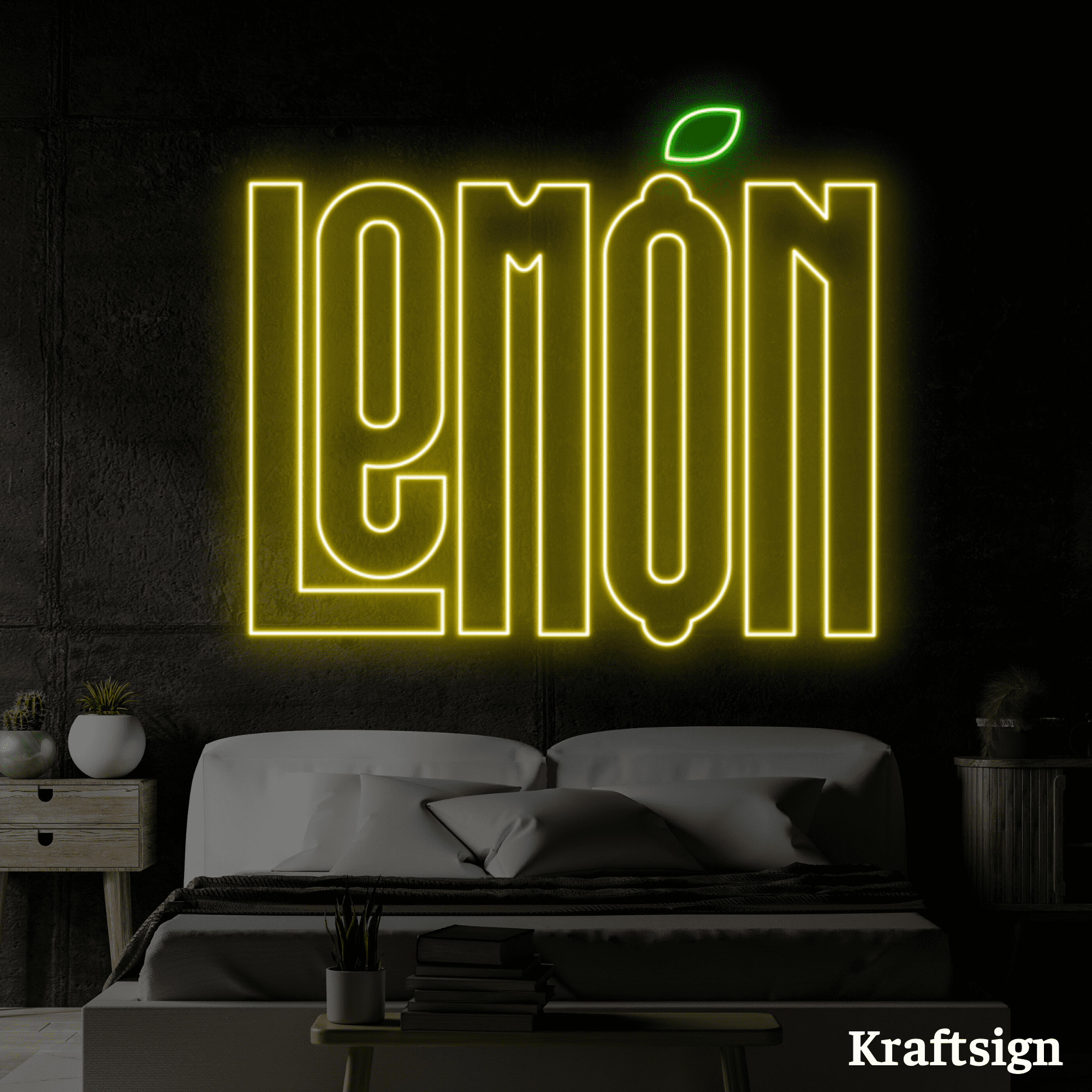 Craftnamesign Lemon neon Sign, Lemon LED Sign,Lemon Shop Decor, Fruit ...