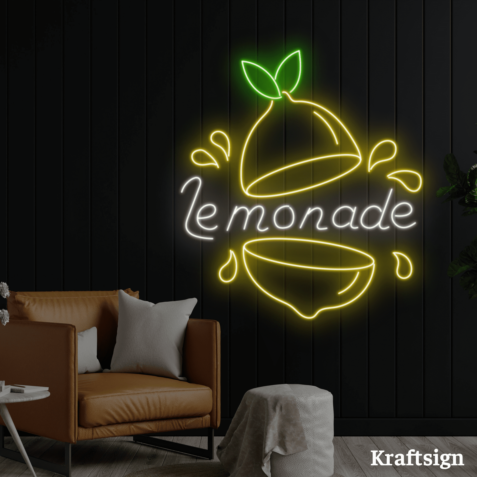 Craftnamesign Lemonade Neon Sign, Lemon Shop Decor, Fruit Shop Wall Art ...