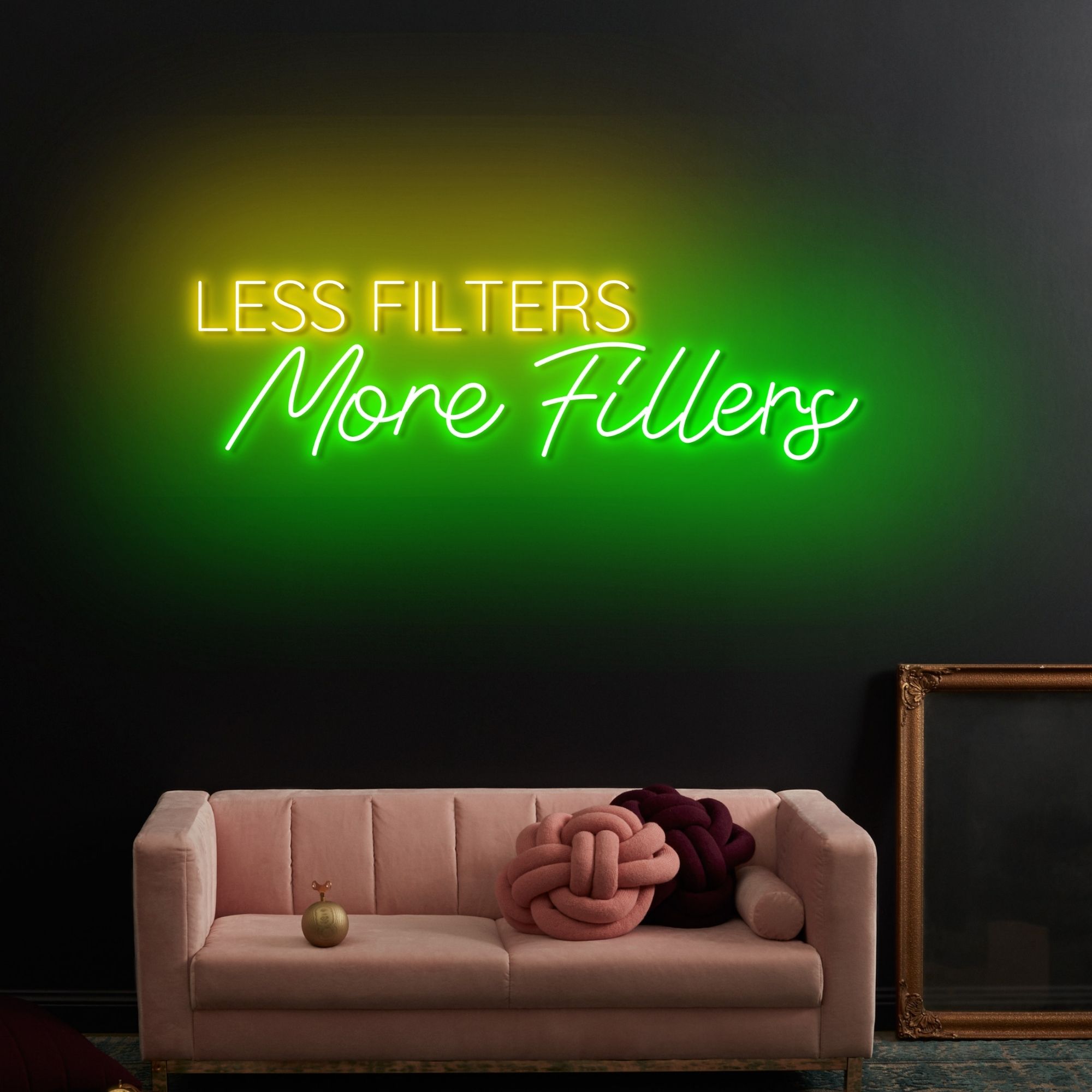Craftnamesign Less Filters More Fillers Neon Sign, Beauty Spa Led Light ...