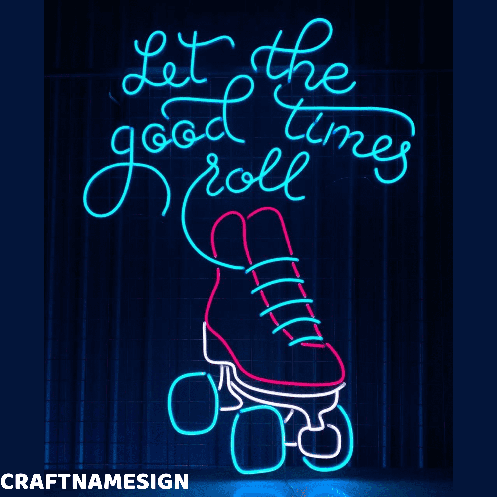 Craftnamesign Let The Good Times Roll Led Sign, Roll Club Wall Art ...