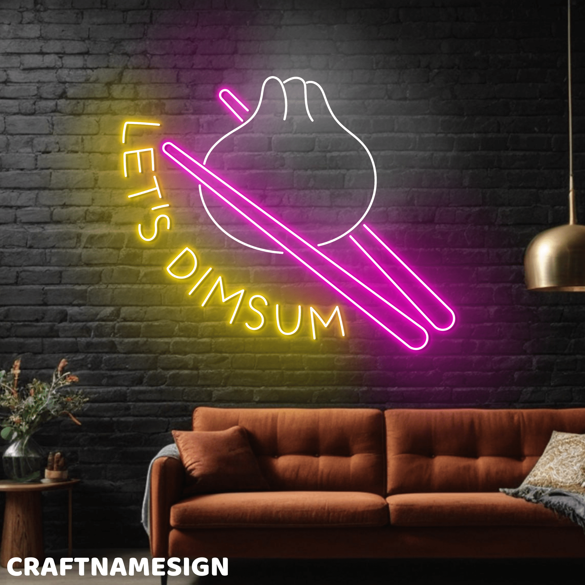 Craftnamesign Let's Dimsum Neon Sign, Dimsum Wall Art, Chinese ...