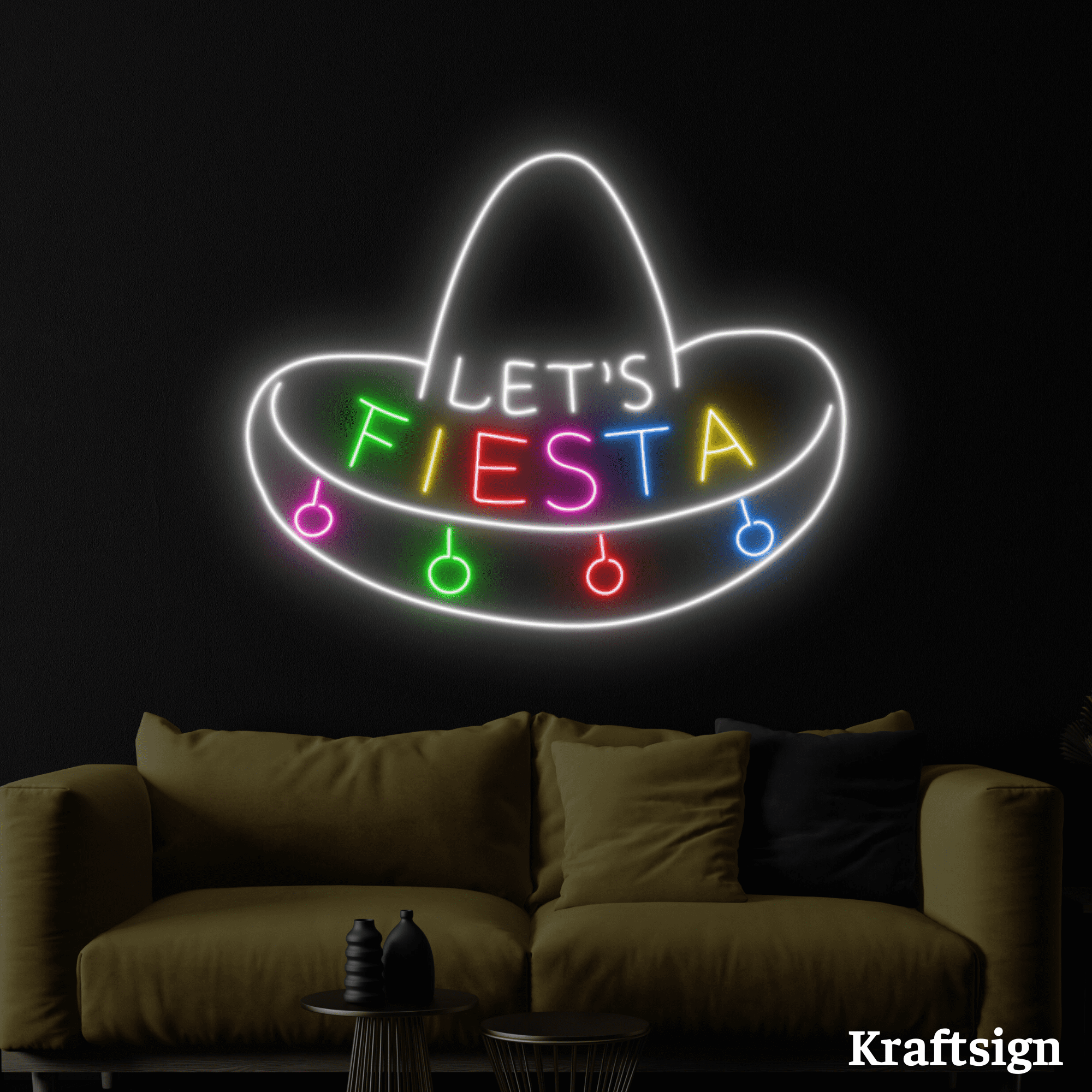 Craftnamesign Let's Fiesta Neon Signs, Party Event LED Signs, Store ...