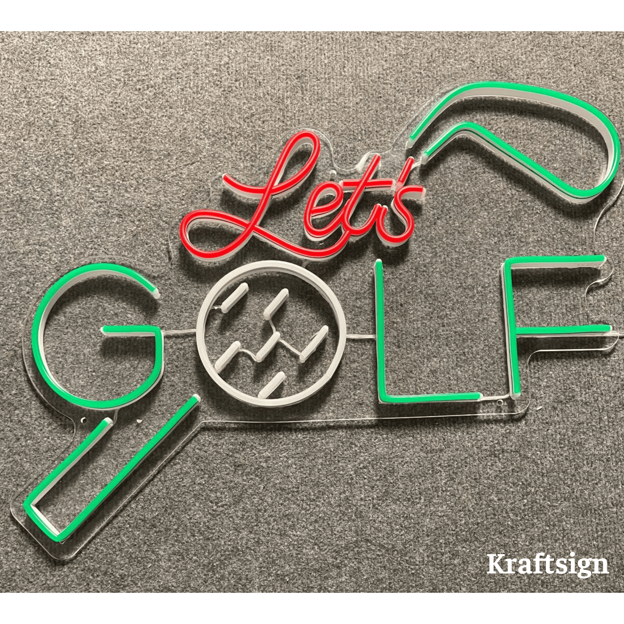 Craftnamesign Let's Golf Neon Sign, Golf Club Decor, Golf Shop LED ...